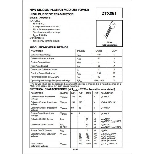 ZTX851 Transistor
